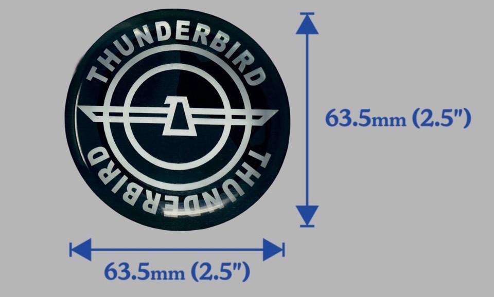 FORD THUNDERBIRD Wheel center hub cap decal emblems Steering wheel ...