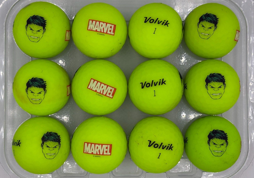 Volvik X Marvel GREEN HULK Near Mint 12 Used Golf Balls 4A | eBay