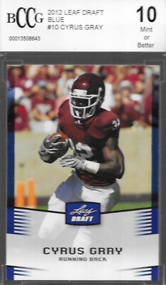 2012 Leaf Draft Cyrus Gray Blue #10 Texas A&M Kansas City Chiefs BCCG ...