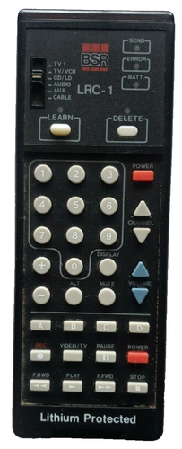 Genuine BSR Model LRC-1 Universal Learning Remote Control Fast Free ...