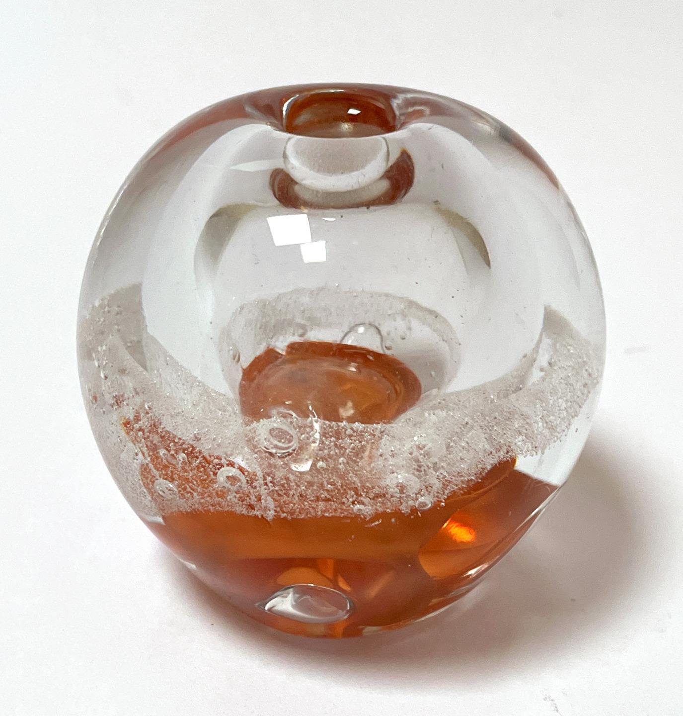 RICHARD MORRELL AUSTRALIAN ART GLASS VASE / PERFUME BOTTLE NO STOPPER ...