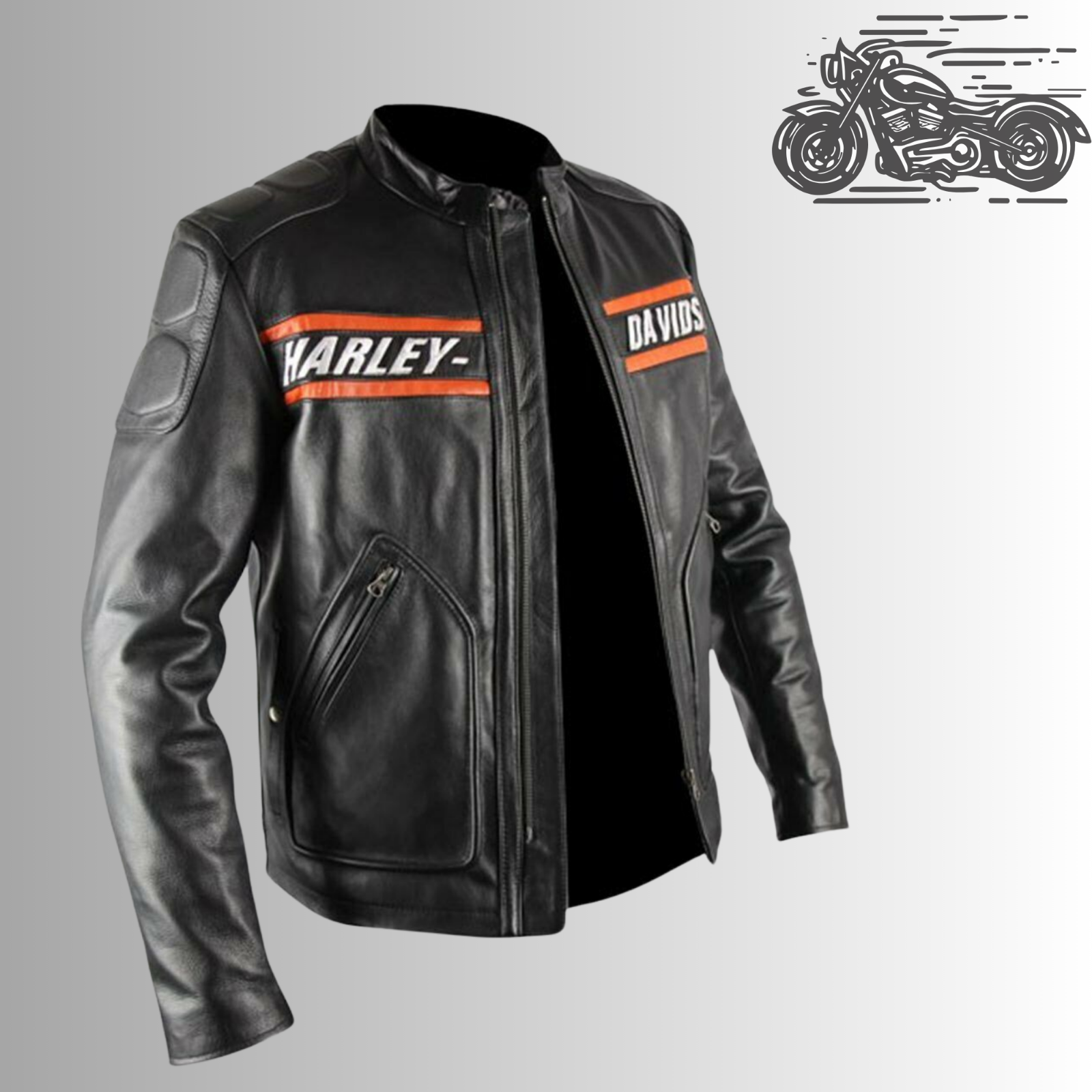 Harley Davidson Men’s Leather Jacket Motorcycle Riding Bill Goldberg ...