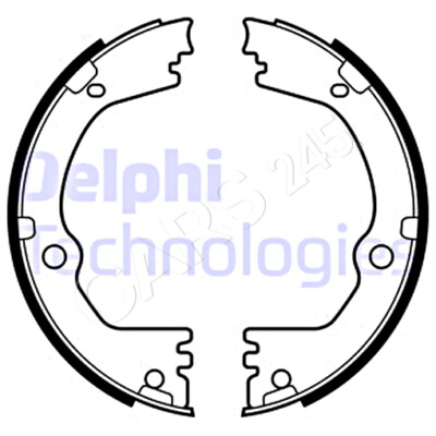 DELPHI Parking Brake Shoe Set For HYUNDAI Santa Fe III 12-15 58305 ...