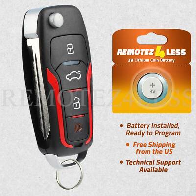 For 2008 2009 2010 2011 2012 2013 2014 2015 Ford Edge Remote Flip Key ...