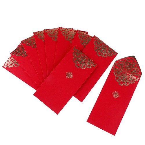 10Pcs Gold Stamping Red Pocket Red Red Gift Envelope Red Envelope ...
