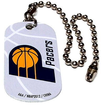 INDIANA PACERS NBA 1.5" LONG METAL LIGHT PULL DOG TAG LICENSED CHARM ...