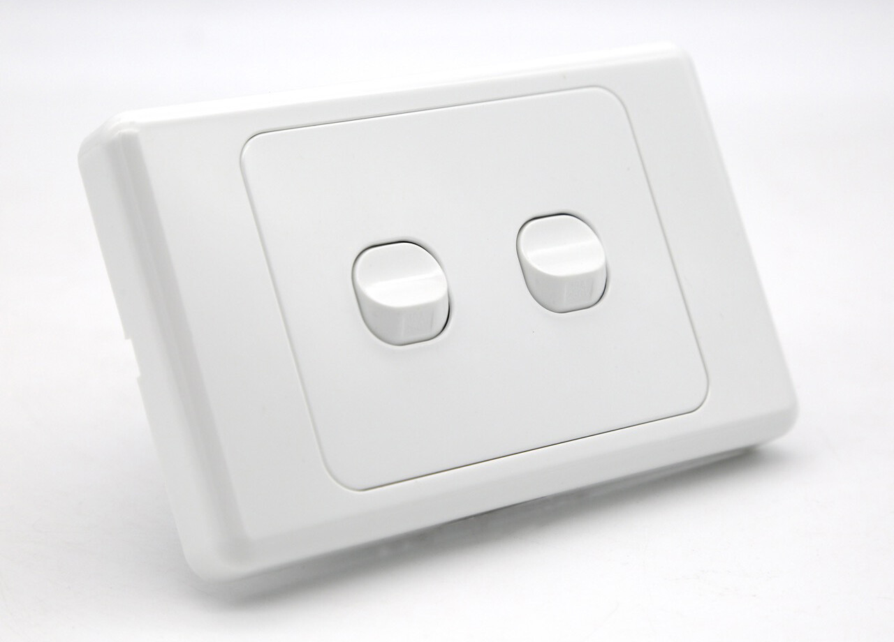 10A AMP Double Pole Double Single Power Point Gang Wall Switch Socket ...