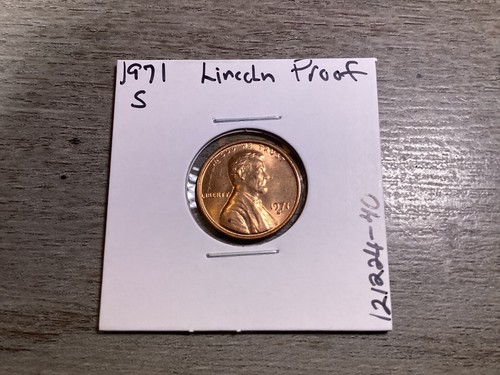 1971-S Lincoln Memorial Proof Penny Small Cent taken from Proof Set ...