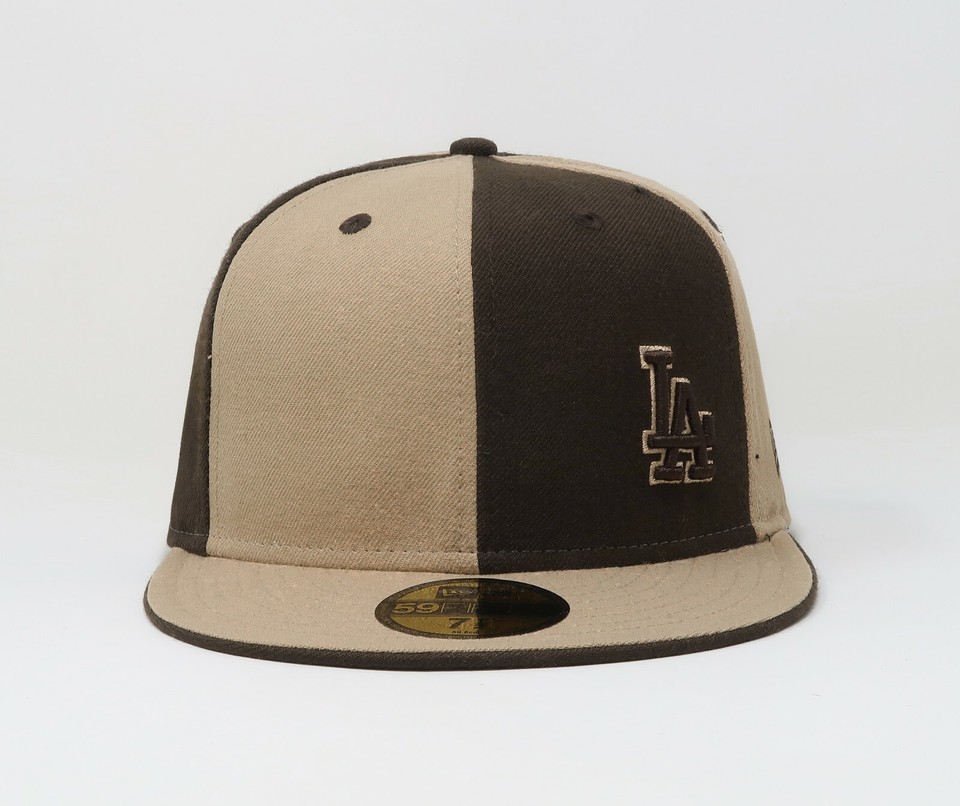 New Era 5950 Men Women Cap Los Angeles Dodgers Pinwheel Tan Brown ...