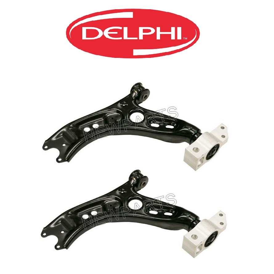 For VW Tiguan Set of 2 Front Control Arms Steel Delphi 5N0407152 ...