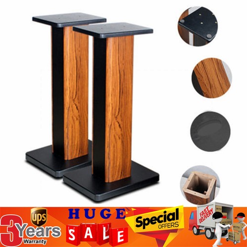 35.4 "Wood Bookshelf Speaker Stands Studio Monitor Speaker Stand Column ...
