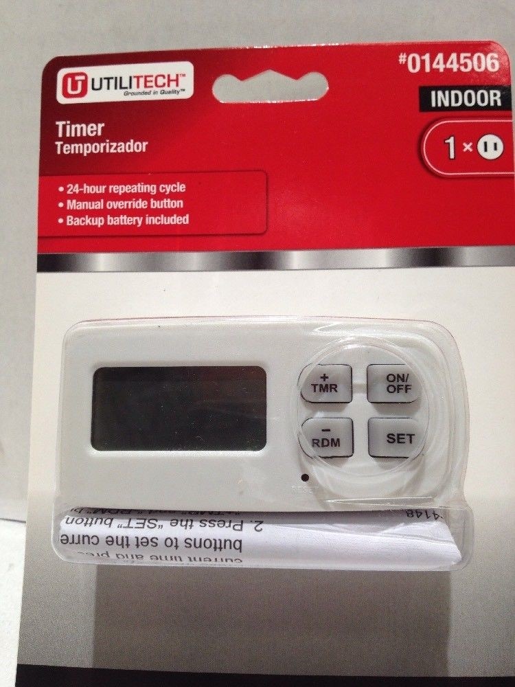 UTILITECH Digital Timer 0144506 Indoor 24 Hour Repeating Cycle Timer utilitech-digital-timer-0144506-indoor-24-hour-repeating-cycle-timer