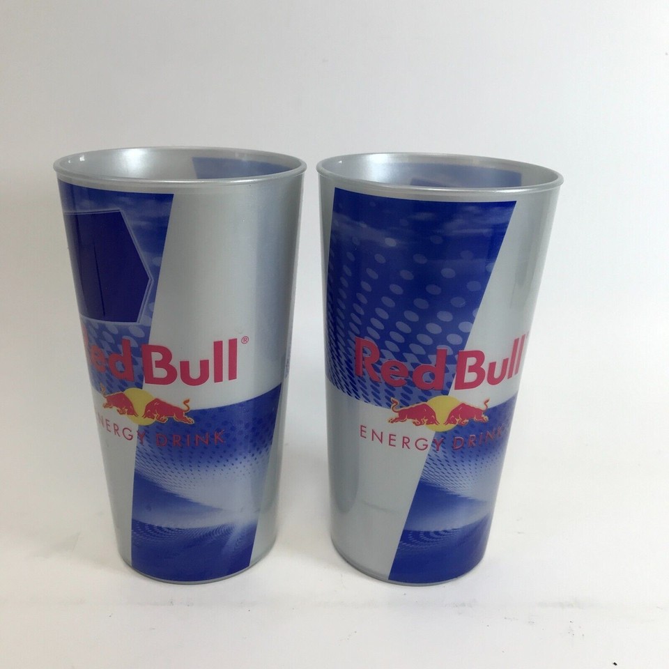 Lot Of 5 Red Bull Energy Plastic Reusable 12oz Cups Blue Silver Gray ...