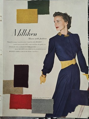 1948 Women Milliken dress crepe Simplicity pattern 2457 vintage Fashion ...