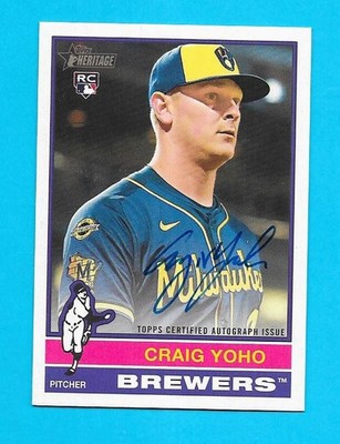 2025 TOPPS HERITAGE HIGH NUMBER CRAIG YOHO ROOKIE ON CARD AUTO REAL ONE ...