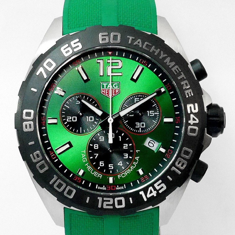 Complete Accessories Ultra Rare TAG HEUER Formula 1 Green CAZ101AP ...