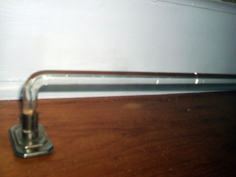 Long Antique Art Deco Clear Glass Rod for Towel or Curtain 25" | eBay