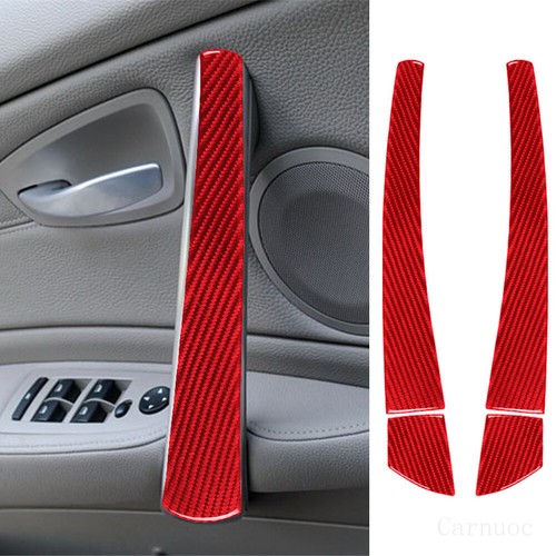 39pcs Red Carbon Fiber Full Kits Sticker Trim Set For BMW 1 Series E82 ...