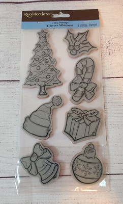 Recollections Cling Stamps Christmas Holiday 7 pc Set NEW | eBay