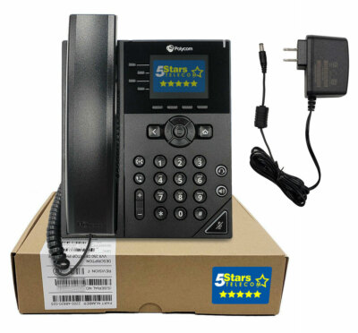 Polycom VVX 250 IP Phone w/Power Supply (2200-48820-025) Brand New 1 Yr ...