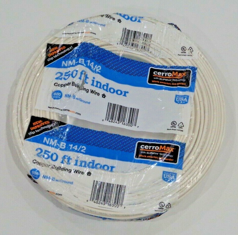 250 ft 14/2 Romex Wire Non-Metallic Wire NM-B Cable Indoor Wire(By-the ...