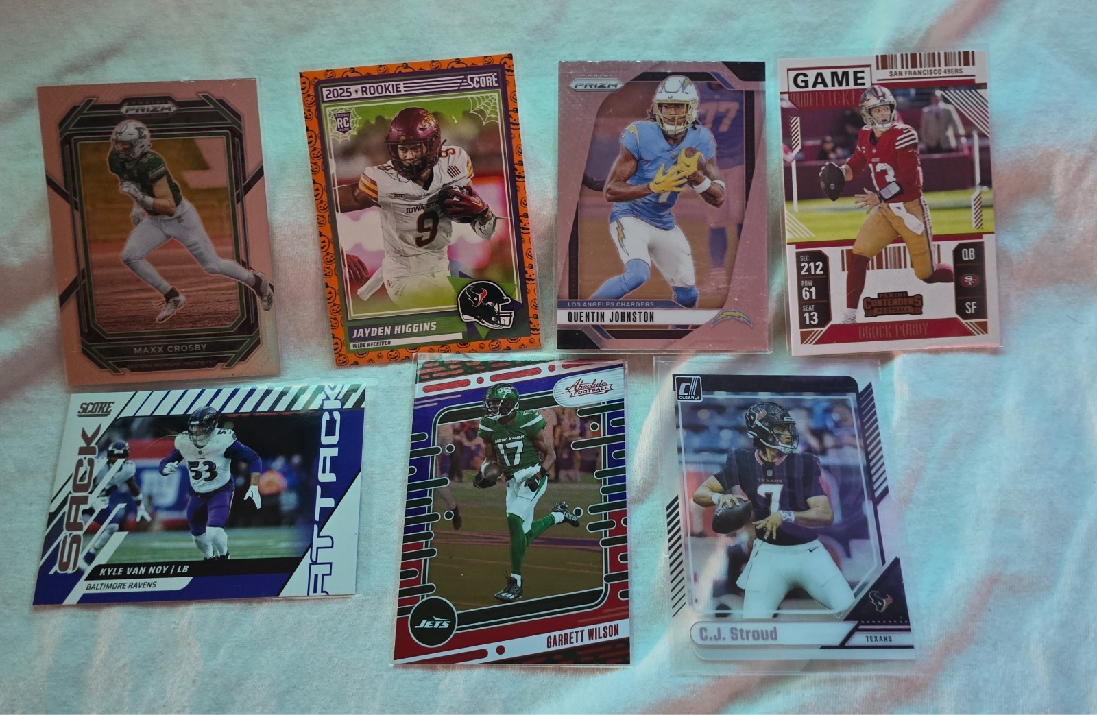 Football Card Lot Of 7 Cards Purdy Stroud Maxx Garrett Wilson | eBay