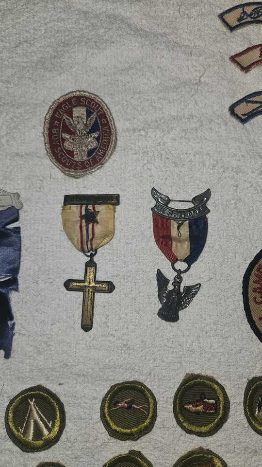 Vintage Eagle Scout BSA Boy Scout Sash Merit Badges RARE Patches Pins ...