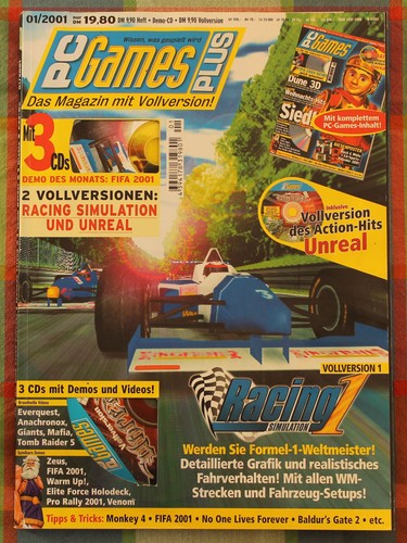 PC Games inkl. Vollversionen Racing Simulation + Unreal 01/2001 | eBay.de