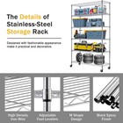 18”x48”x82” 6 Tier Wire Shelving Unit NSF Metal Shelf W/ Wheels & Feet ...