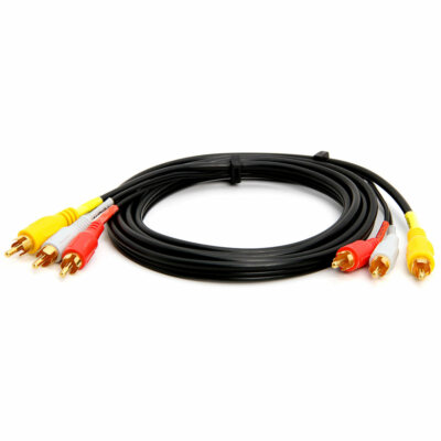 3-RCA Combination Composite A/V Video/Audio Cable – 6 Feet Cord FREE ...