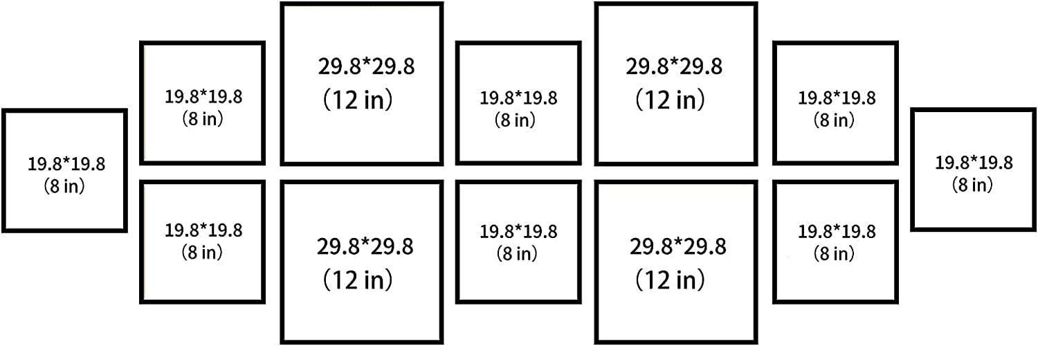 12 pack 12x12 Picture Frame Set of 4,8x8 set of 8 Wall Mounting Photo ...