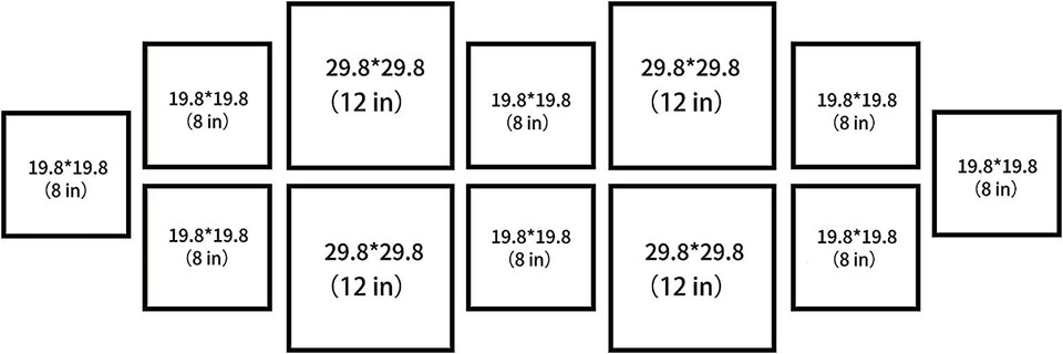 12 pack 12x12 Picture Frame Set of 4,8x8 set of 8 Wall Mounting Photo ...