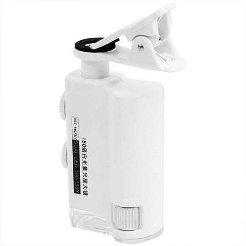 Mini Microscope Pocket Magnifier 100X-150X Loupe Magnifying Glass w ...
