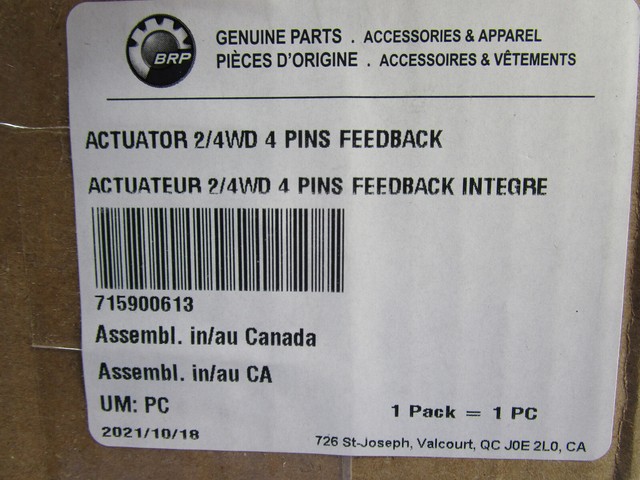 Can-Am BRP OEM Actuator 2/4wd 4 Pins Feedback 715900613 for sale online ...