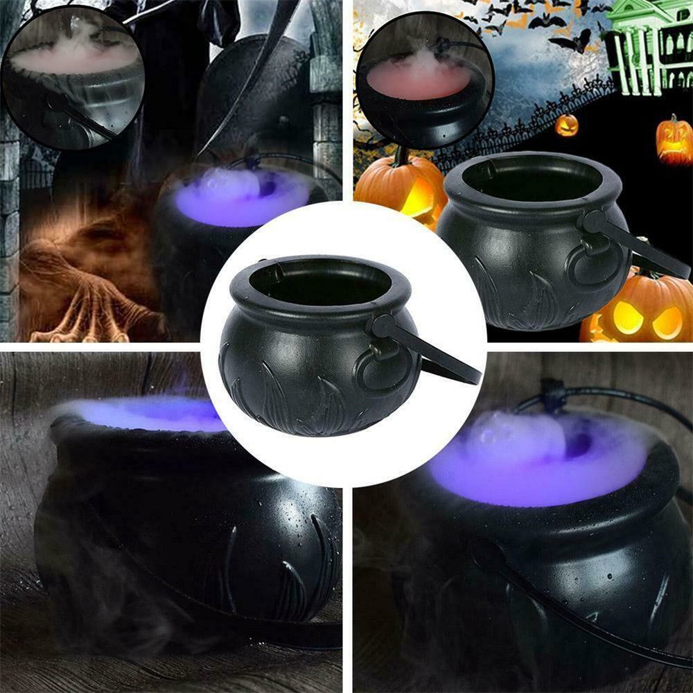Decoration Mist Smoke Fog Party Prop Skull Jar Halloween Cauldron Witch ...