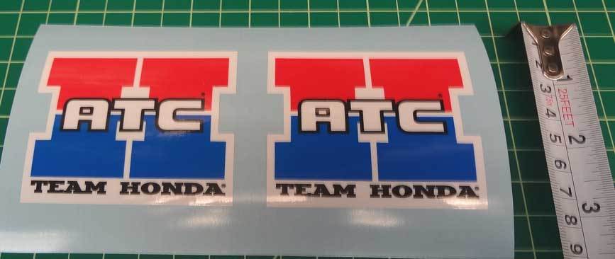 2x Team ATC Decals Logos Sticker 3" 250R 350X ATV Big Red 200e 200x ...
