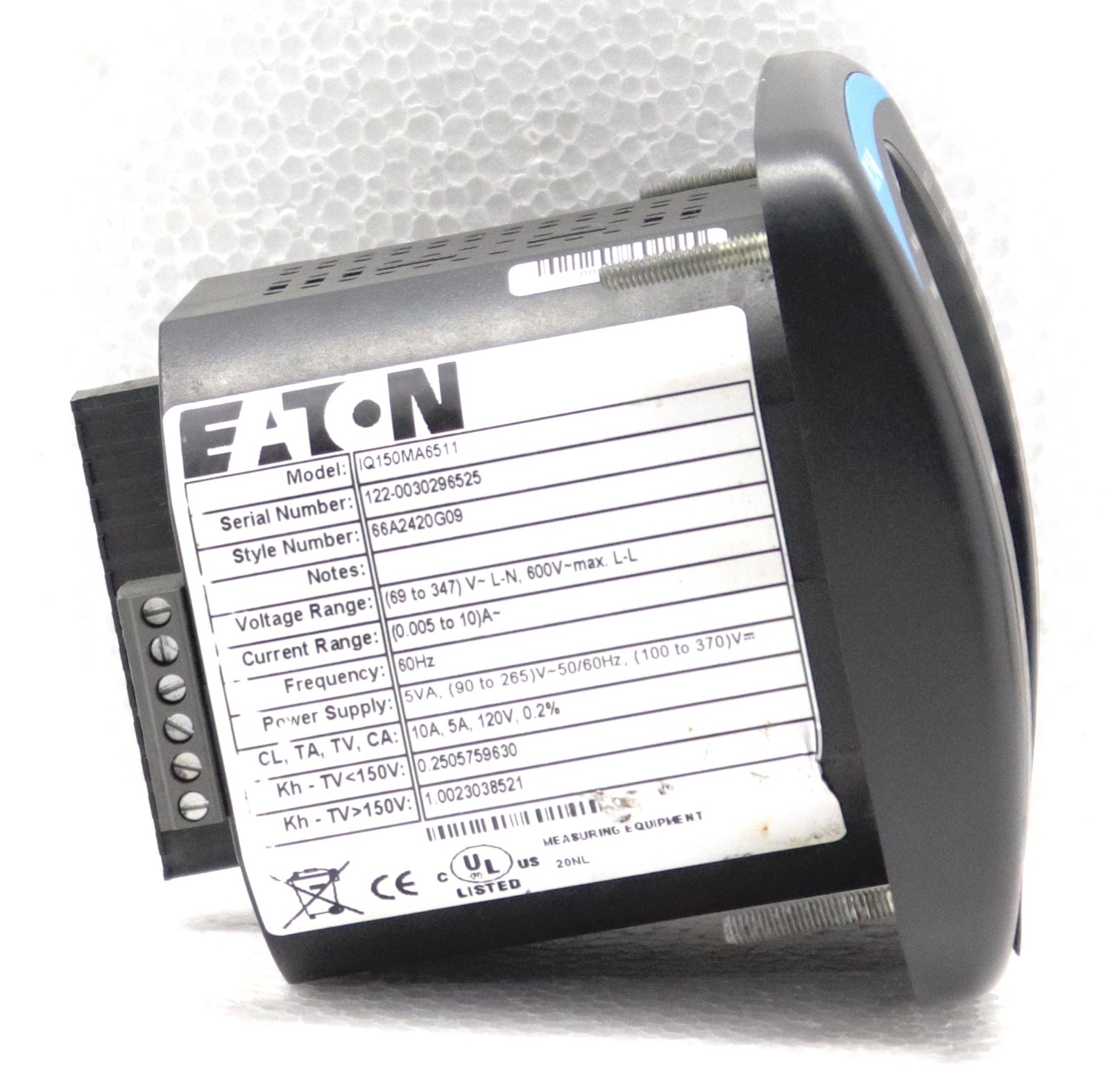 Eaton IQ150 Electronic Power Meter - IQ150MA6511 for sale online | eBay