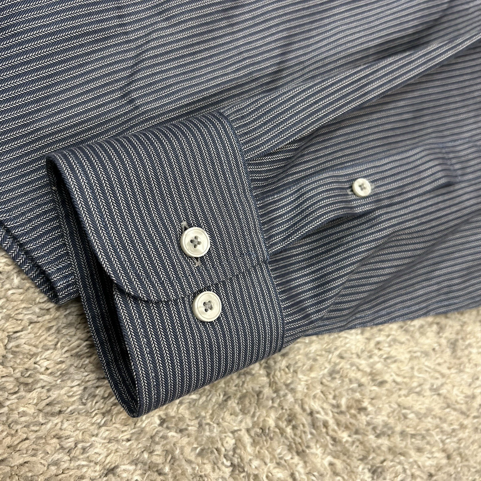 UNTUCKit Shirt Mens XL Slim Fit Villard WF Blue Geometric Wrinkle Free ...