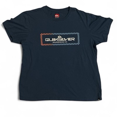 Quicksilver Shirt Mens XL Blue Regular Fit Short Sleeve Graphic Casual ...