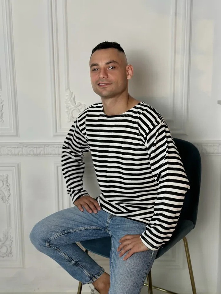 Telnyashka Russian Striped T-Shirt Authentic Cotton Longsleeve Shirt ...