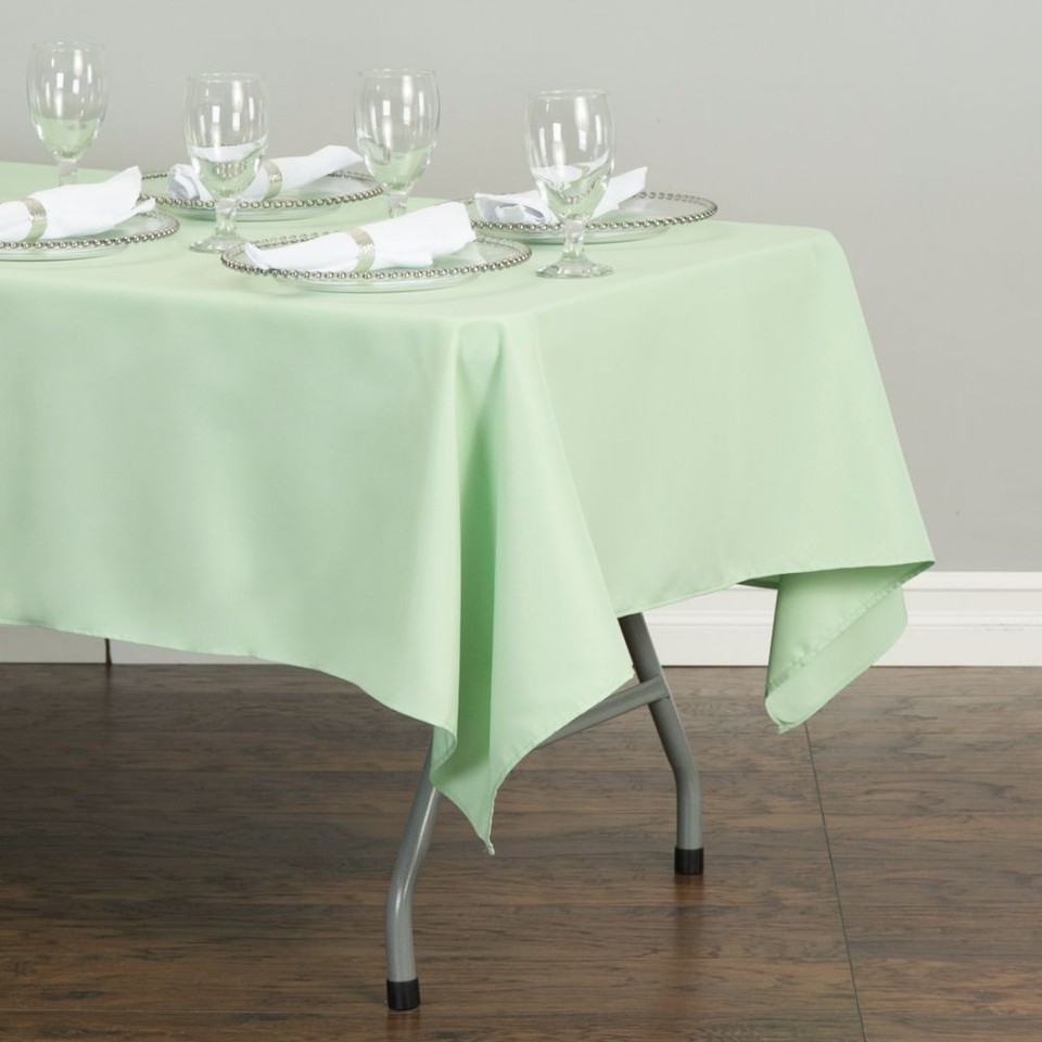 LinenTablecloth 60 x 102 in Rectangular Polyester Tablecloth Wedding ...