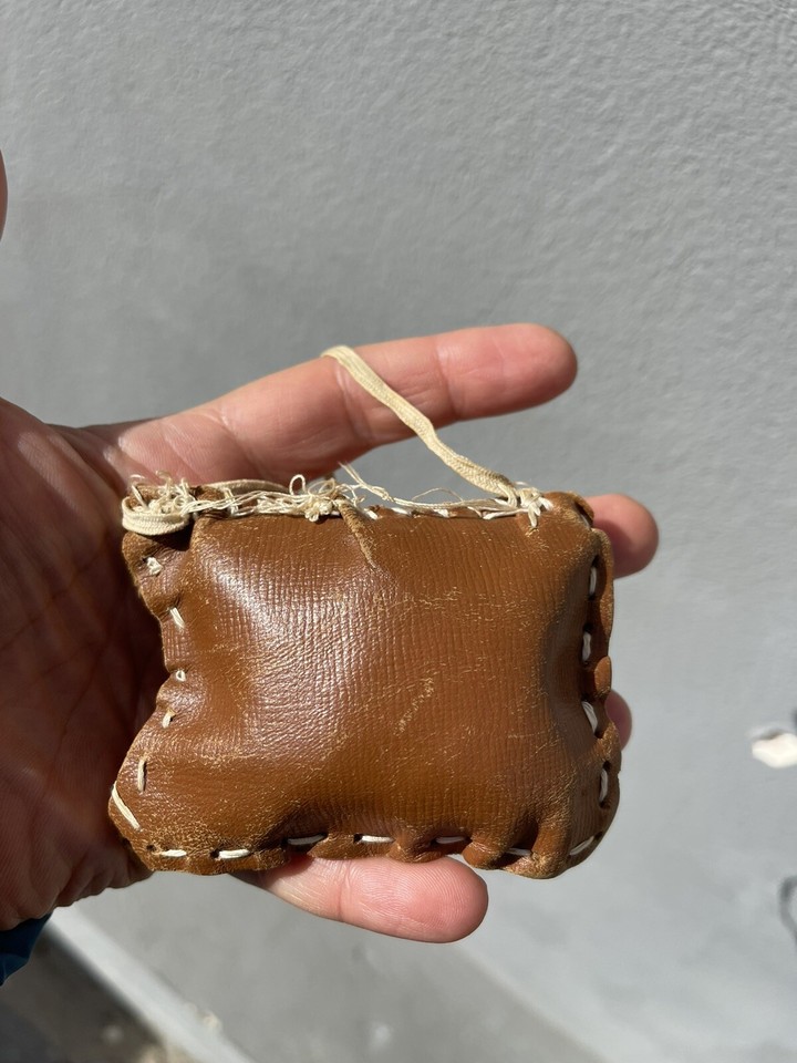 Authentic jewish parchment amulet in a leather bag 4 Amulets Judaica ...