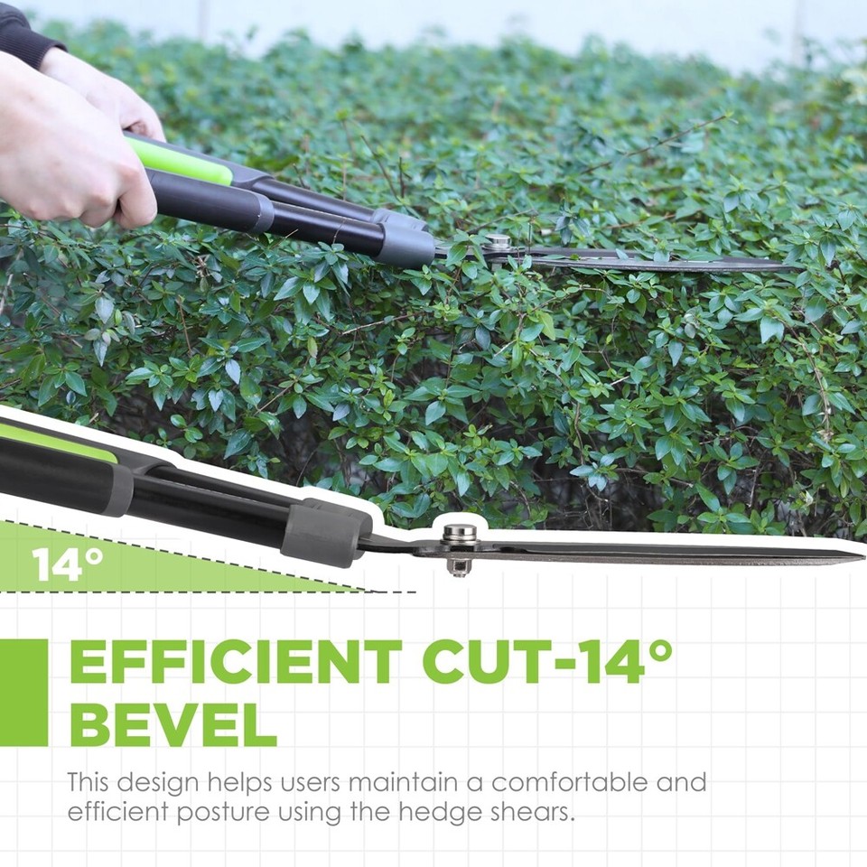 25-33" Garden Hedge Shear Extendable Handle Garden Clipper Manual Hedge ...