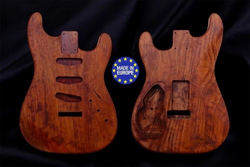 Strat Rear Routed Style Electric Guitar Body 1 Piece Bubinga, Unique | eBay