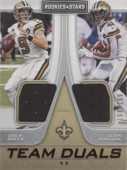 2019 Panini Rookies & Stars - Team Duals Drew Brees, Alvin Kamara #TD ...