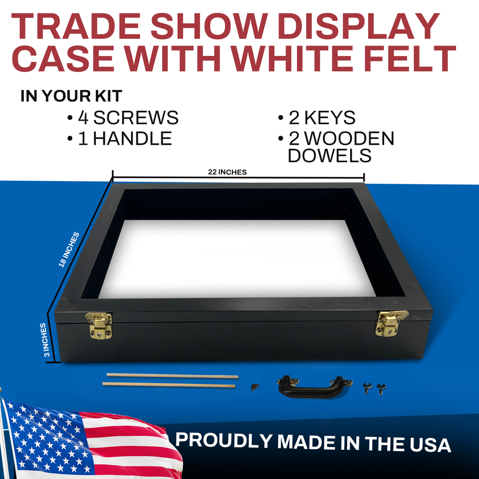 Trade Show Display Case Glossy Black P304B Card, Jewelry, and Show ...