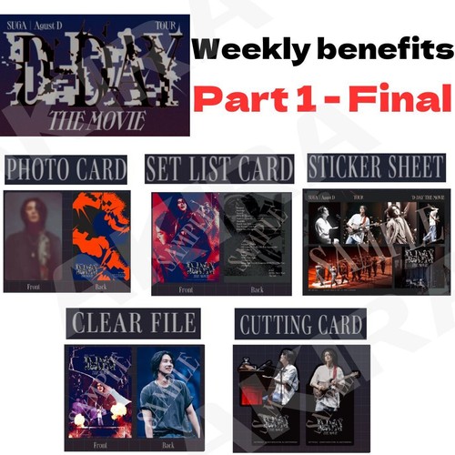 SUGA AgustD TOUR D-DAY THE MOVIE JAPAN WEEKLY BENEFITS "PART 1 - FINAL ...