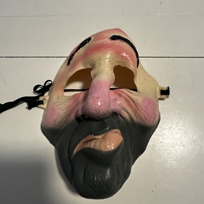 Vintage Fun World Rubber Halloween Mask Bearded Man Mask | eBay