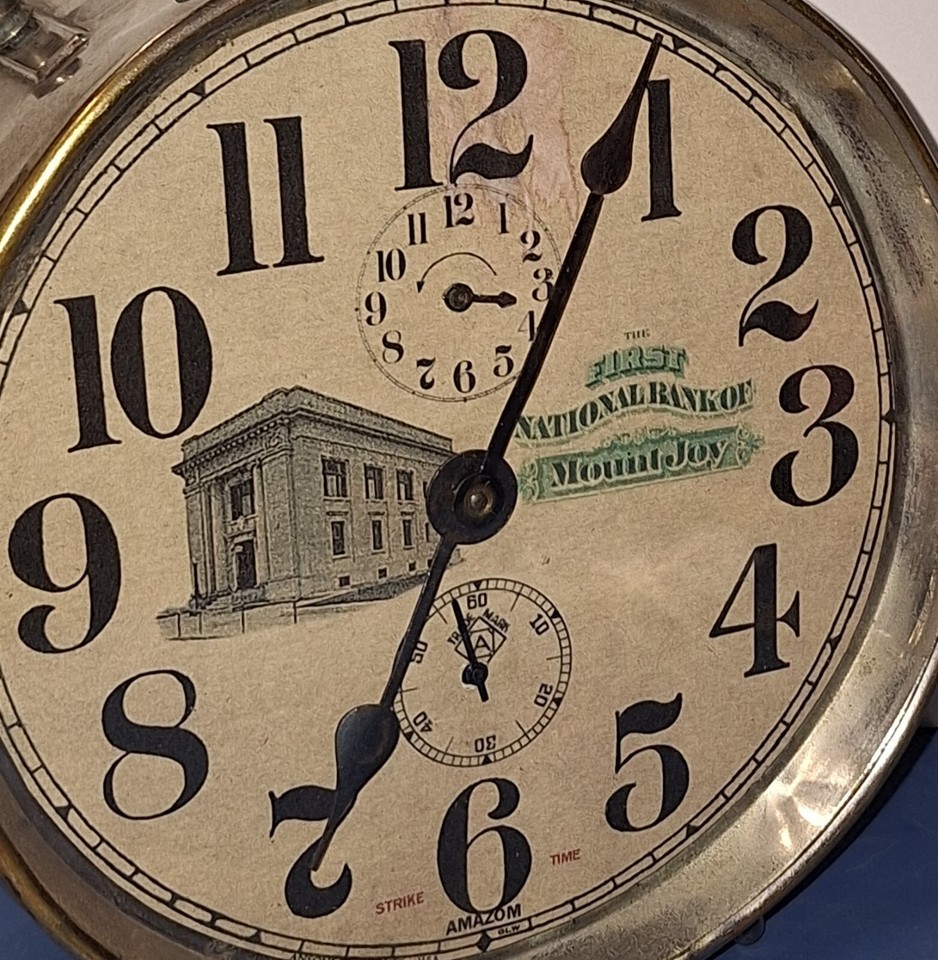 RARE ANTIQUE ANSONIA AMAZON CHIME CLOCK +ALARM WORKING PEG LEG TOP BELL ...