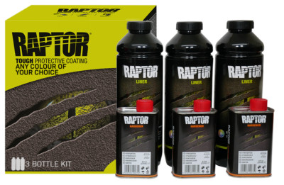 U-Pol Raptor Liner,Tough Coating KAWASAKI BRIGHT LIME GREEN 3 BOTTLE ...